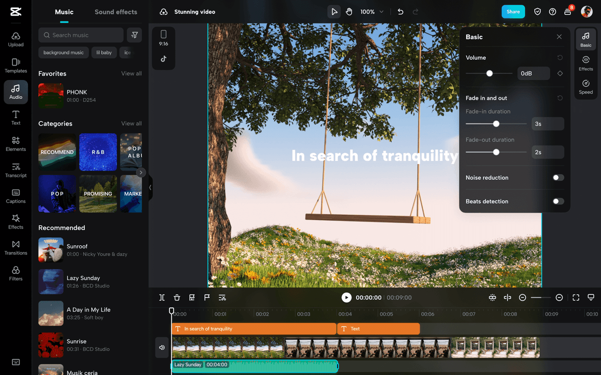 La suite de création CapCut pour le montage de vidéos, la conception de ...